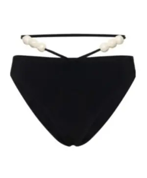 Magda Butrym Bikini Bottoms With Beaded Detail - Black