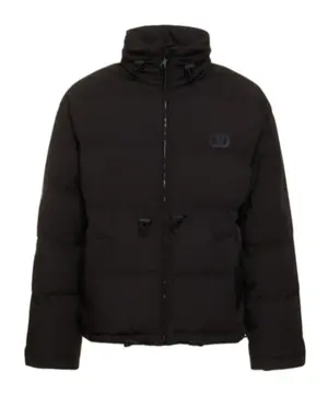 Valentino Garavani Logo Detail Down Jacket With Drawstring