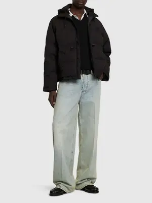 Valentino Garavani Logo Detail Down Jacket With Drawstring