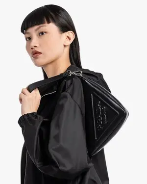 Prada Leather Triangle Pouch
