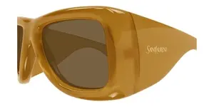 Saint Laurent Howl Rectangle Frame Sunglasses - Yellow