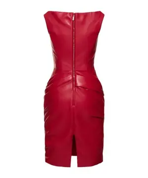 Versace Sleeveless Ruched Dress With Back Slit
