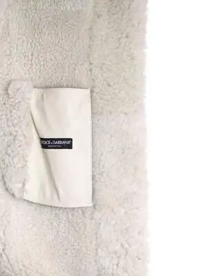 Dolce & Gabbana Long-sleeved Mid-length Shearling Coat