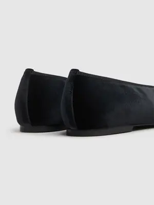 TOTEME Square-toed Ballet Flats - Black