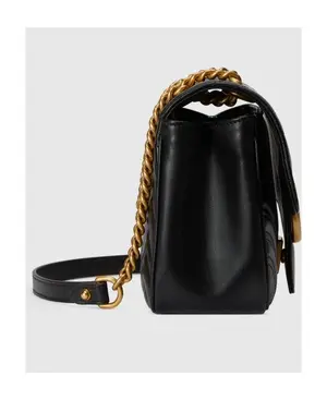 Gucci Gg Marmont Matelassé Shoulder Bag - Black