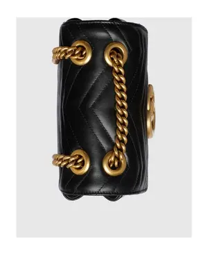 Gucci Gg Marmont Matelassé Shoulder Bag - Black