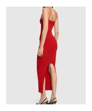 Versace Sleeveless Maxi Dress With Pin Detail
