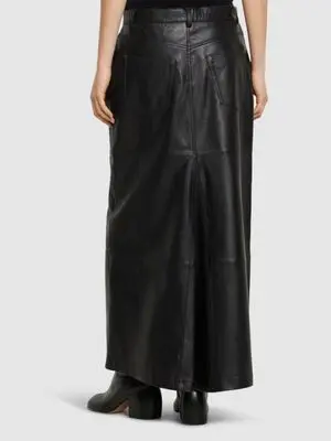 REFORMATION Leather Maxi Skirt