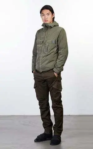 C.P. COMPANY Hooded Lightweight Jacket With Flap Pockets - Green