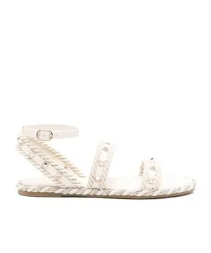 Valentino Garavani Rockstud Flat Sandals - Light Ivory