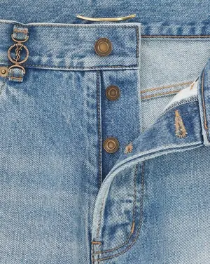 Saint Laurent Cassandre Straight Leg Jeans