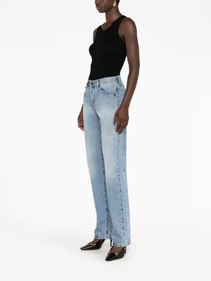 Saint Laurent Cassandre Straight Leg Jeans