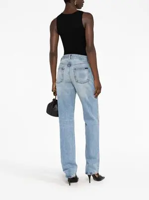 Saint Laurent Cassandre Straight Leg Jeans