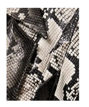 MUGLER Long-sleeved Snake Print Windbreaker