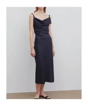THE ROW Wool Suit Fabric Draped Dress