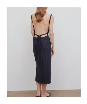 THE ROW Wool Suit Fabric Draped Dress