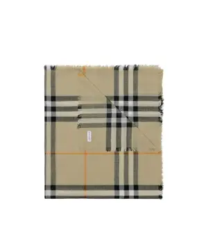 Burberry Checked Fringed-edge Scarf