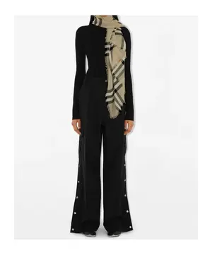 Burberry Checked Fringed-edge Scarf