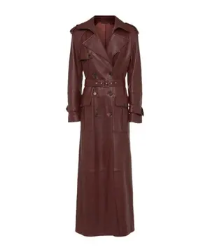 Giuseppe Di Morabito Double-breasted Leather Trench Coat