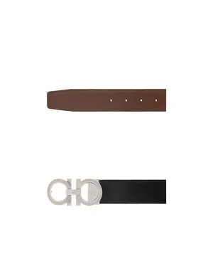 FERRAGAMO Logo-plaque Leather Belt