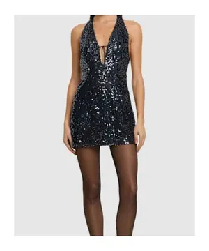 16Arlington Sleeveless Sequin Mini Dress