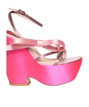 ROGER VIVIER Choc Bow Satin Wedges