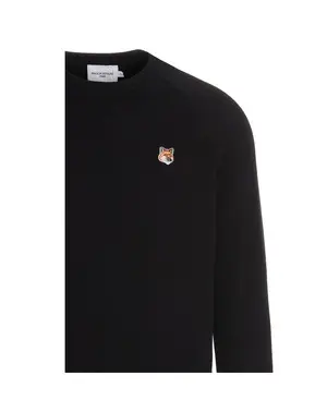 Maison Kitsuné Long-sleeved Pullover Hoodie With Chest Logo