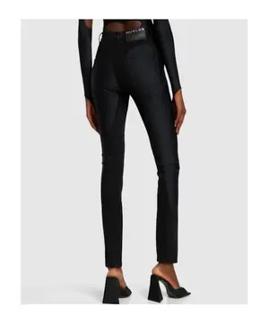 MUGLER Stitch Detail Denim Trousers
