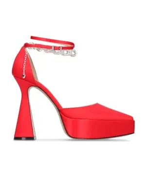 MACHMACH Bow Chain Platform High Heels
