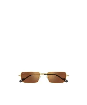 Cartier Rectangular Frame Sunglasses - Brown