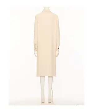 Valentino Garavani Long-sleeve Lapel Collar Midi Dress