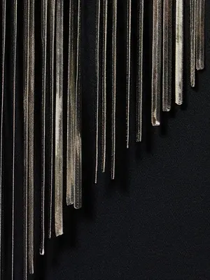 David Koma Cady Mini Dress With Metallic Fringe