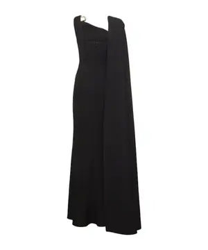 Roland Mouret Asymmetrical Gown With Cape Detail
