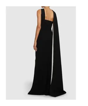 Roland Mouret Asymmetrical Gown With Cape Detail