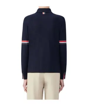 Thom Browne Rwb Stripe Buttoned Cardigan