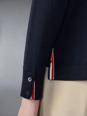 Thom Browne Rwb Stripe Buttoned Cardigan