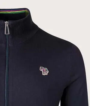 Paul Smith Zip Cardigan With Logo Patch