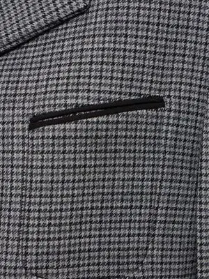 FERRAGAMO Houndstooth Long-sleeved Coat