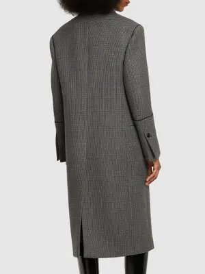 FERRAGAMO Houndstooth Long-sleeved Coat