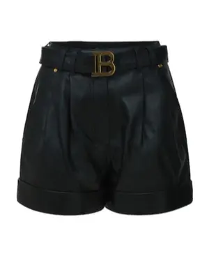 Balmain Logo High-waisted Casual Shorts