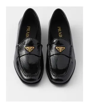Prada Naplak Patent Leather Loafers - Black