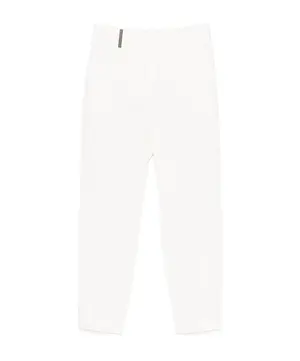 Peserico Cropped Pleated Trousers - White
