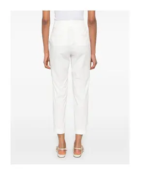 Peserico Cropped Pleated Trousers - White