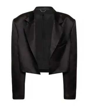 Magda Butrym Cropped Blazer With Logo Detail