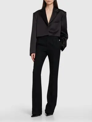 Magda Butrym Cropped Blazer With Logo Detail