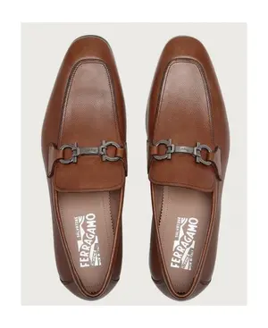 FERRAGAMO Gancini Horsebit Loafers - Brown