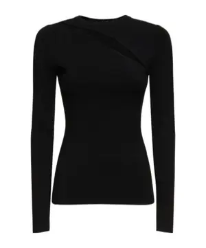 Victoria Beckham Long Sleeve Blouse With Cut-out Detail