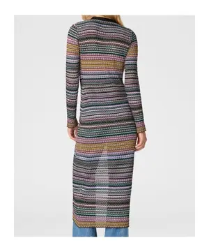 Missoni Striped Popcorn Knit Buttoned Cardigan