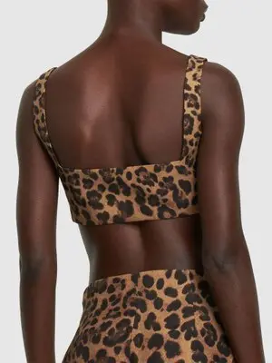 Valentino Garavani Leopard Print Short Vest