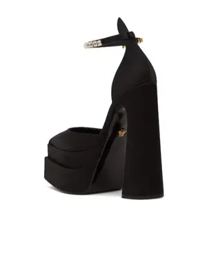 Versace Logo High Heel Platform Sandals